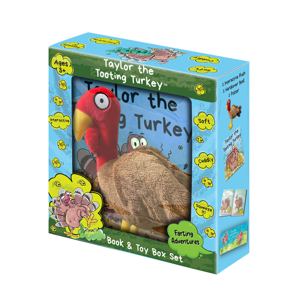 Taylor the Tooting Turkey Interactive Toy and Book Box Set – Humor Heals Us
